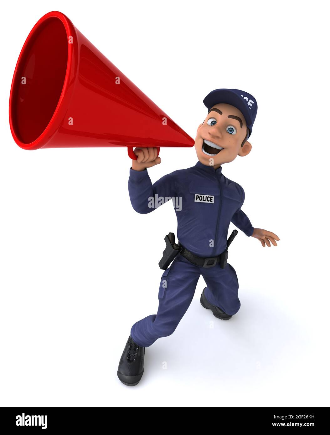 Fun 3D illustration of a cartoon Police Officer Stock Photo - Alamy