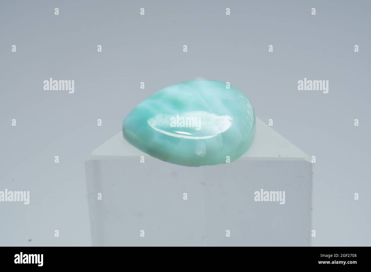 Natural larimar stone on white background Stock Photo - Alamy