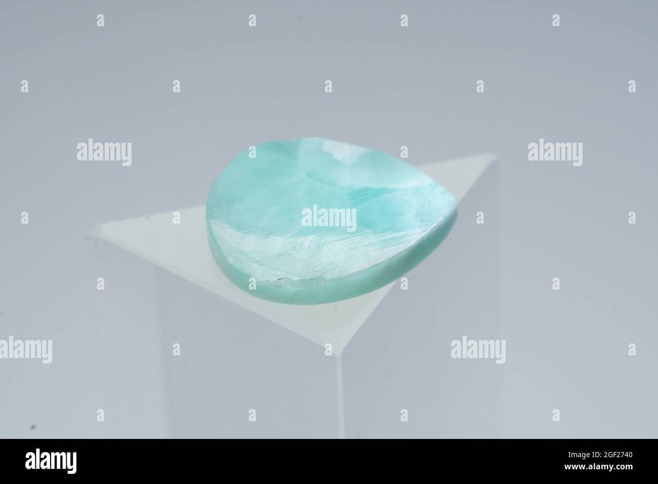 Natural larimar stone on white background Stock Photo - Alamy