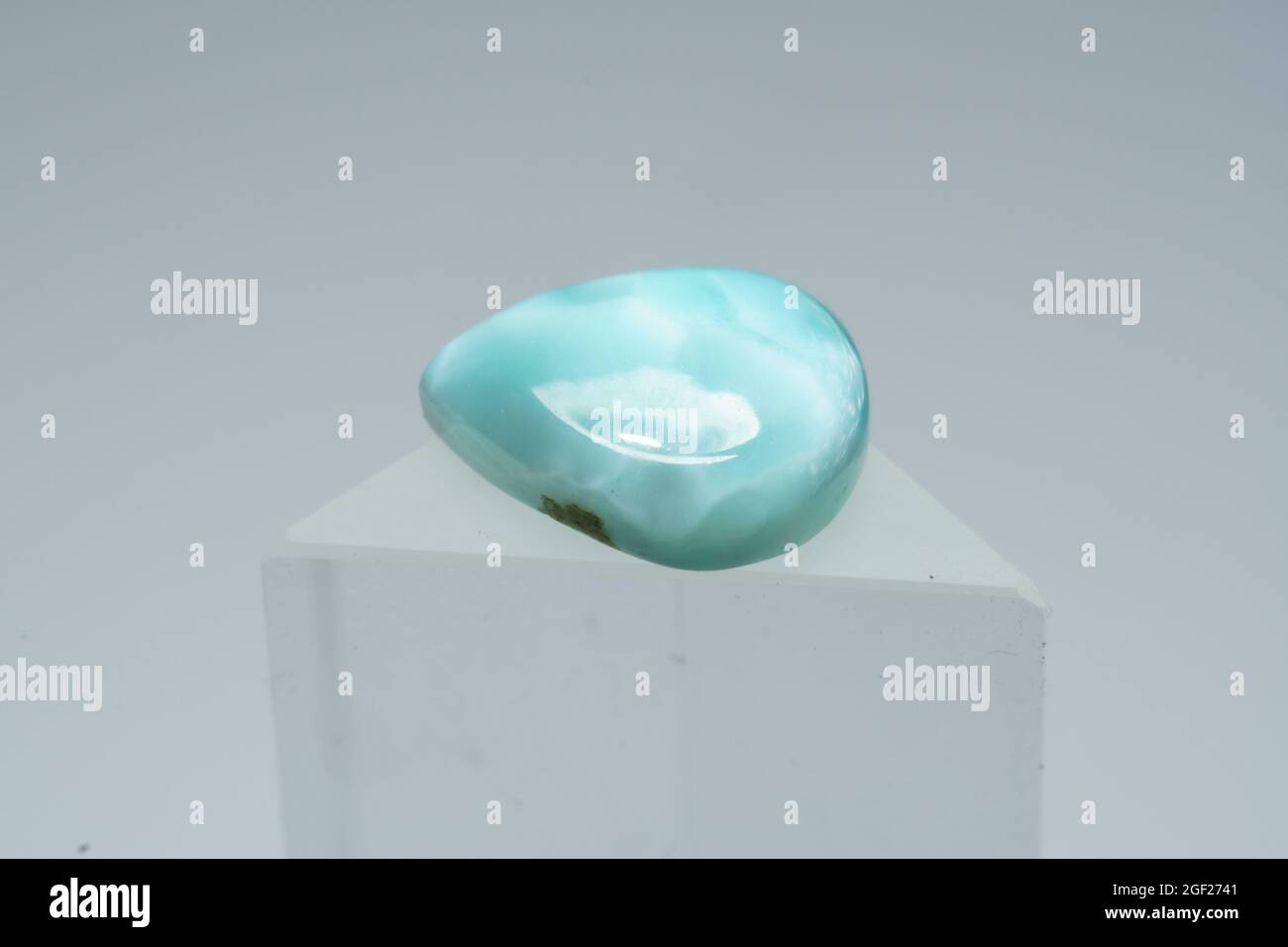 Natural larimar stone on white background Stock Photo - Alamy