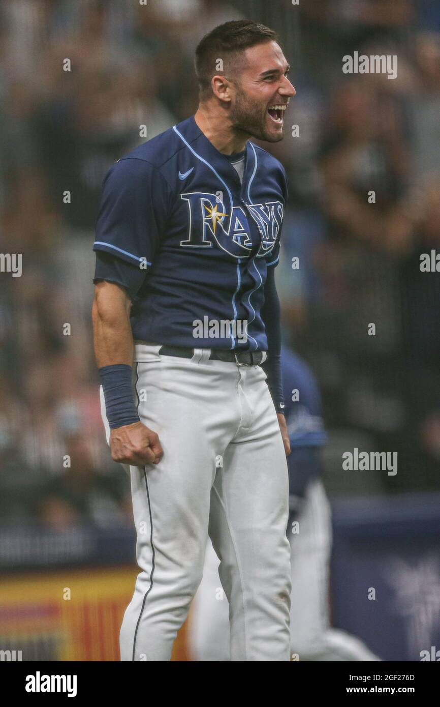 St. Petersburg, FL. USA; Tampa Bay Rays center fielder Kevin Kiermaier ...