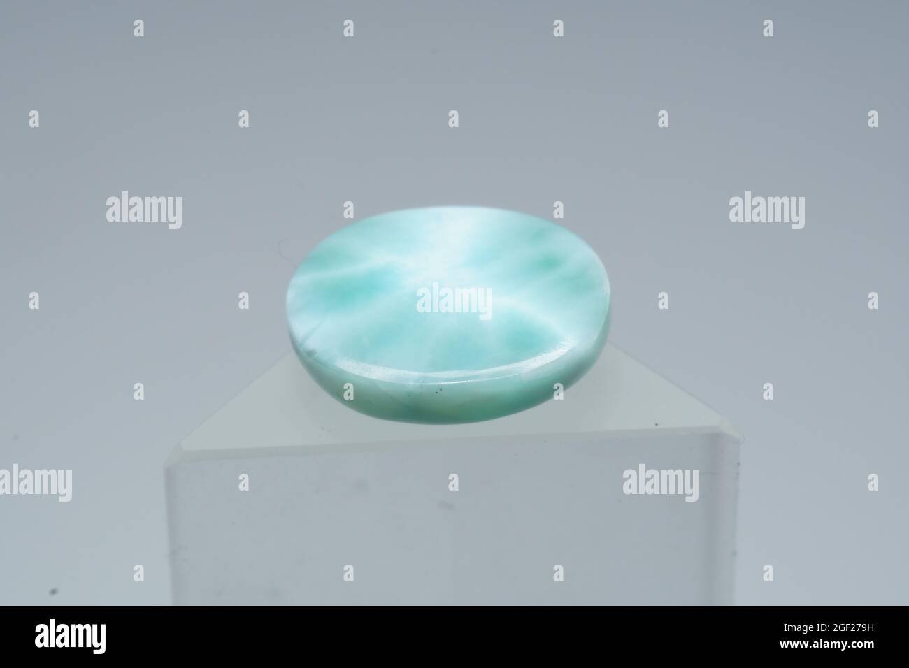 Natural larimar stone on white background Stock Photo - Alamy