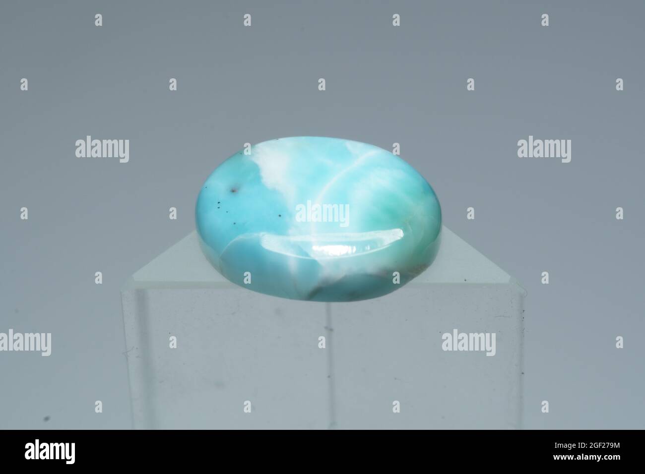 Natural larimar stone on white background Stock Photo - Alamy