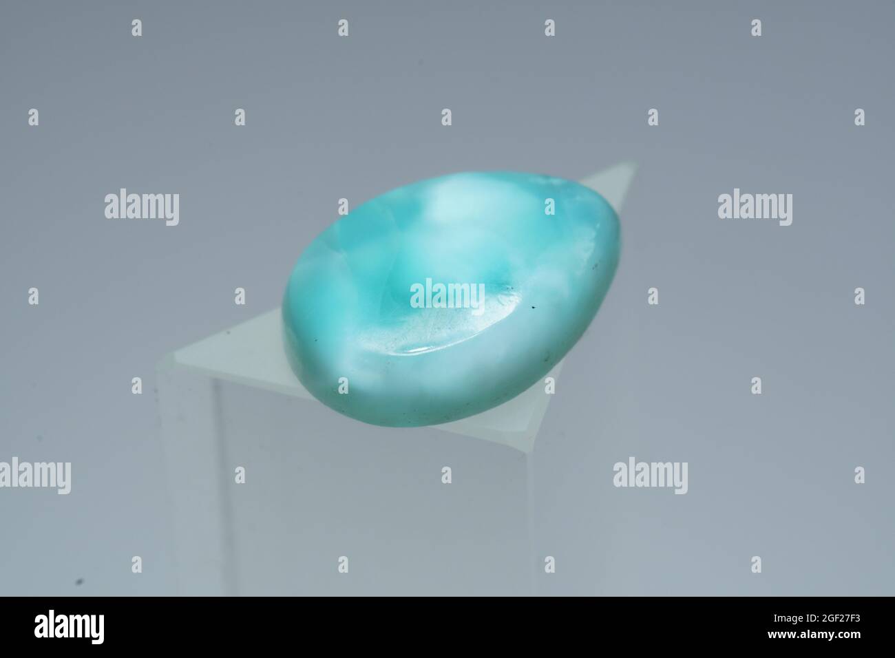 Natural larimar stone on white background Stock Photo - Alamy