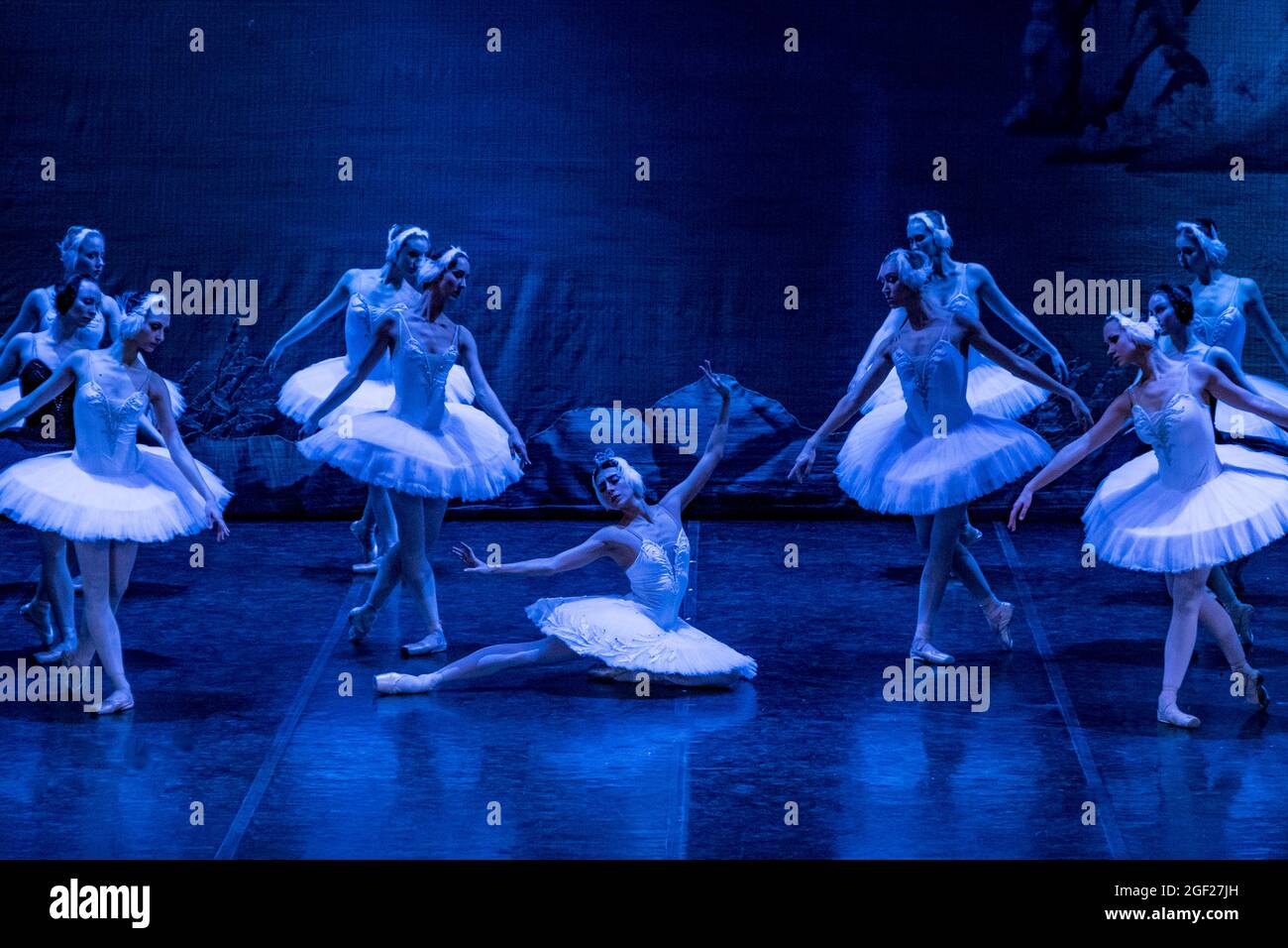 Swan lake stage backdrop hi-res stock photography and images - Alamy