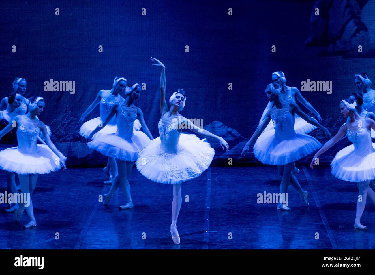 Performance of Swan Lake at a theater in Saint Petersburg, Russia with ...