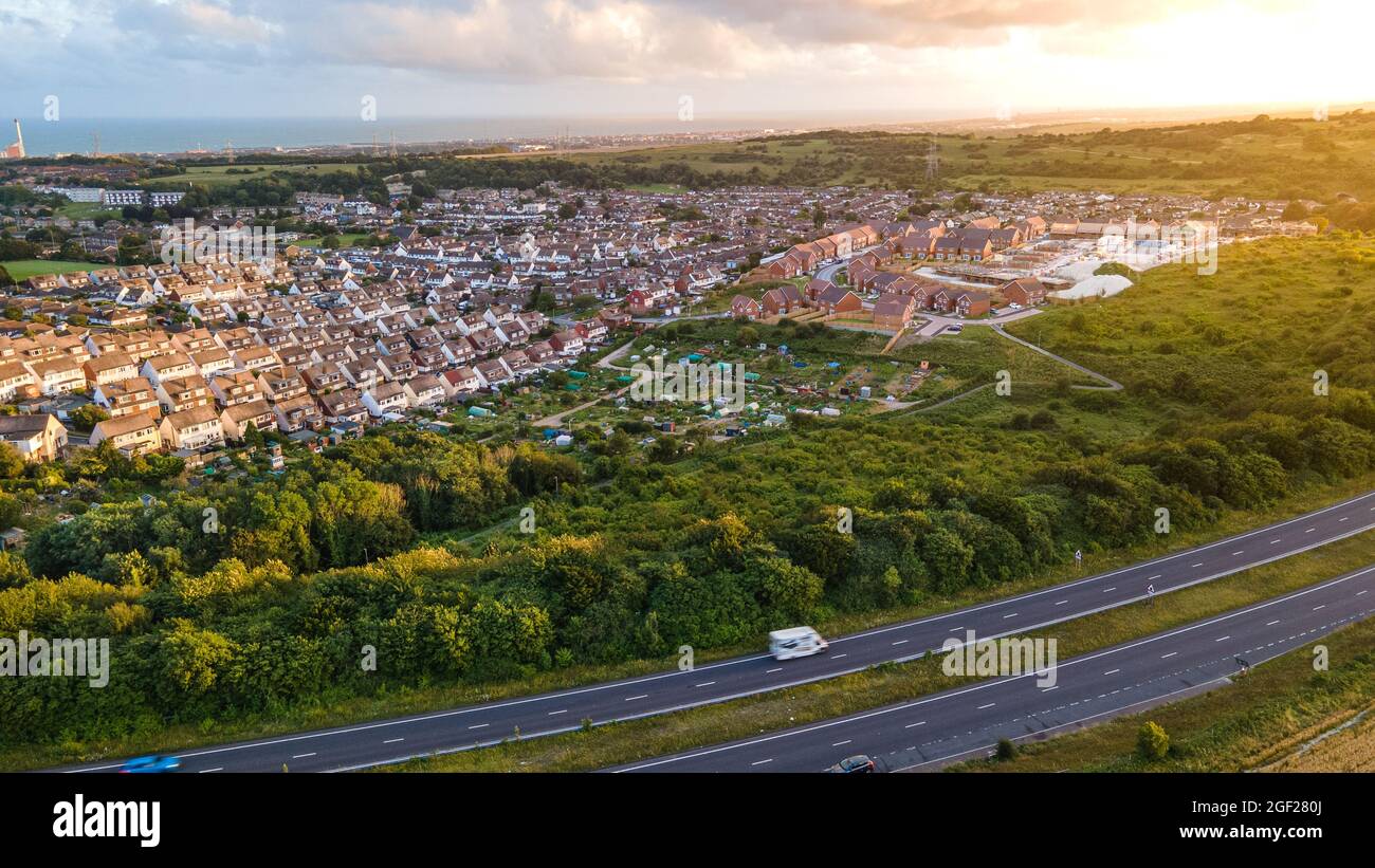 Aerial view of a town hi-res stock photography and images - Alamy
