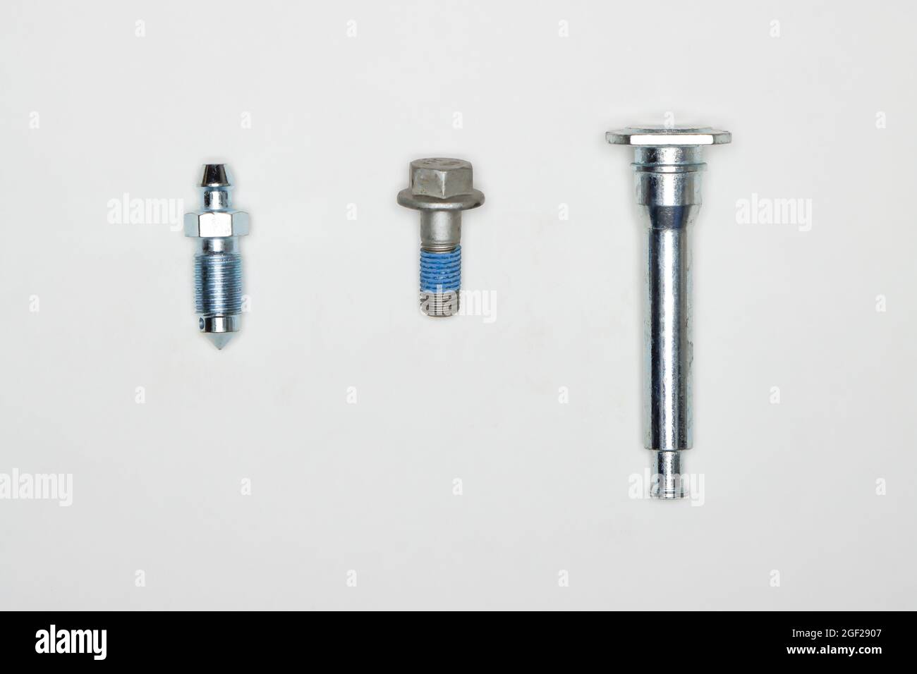 Metal finger, pin and bolt, machine repair parts. A set of spare parts ...