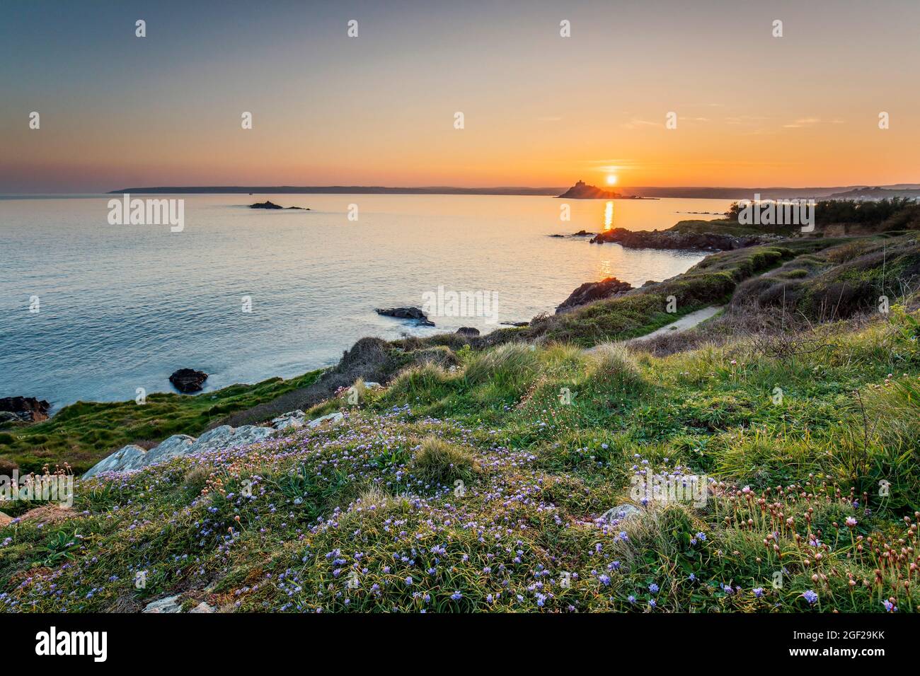 Perranuthnoe; Sunset; Cornwall; UK Stock Photo - Alamy