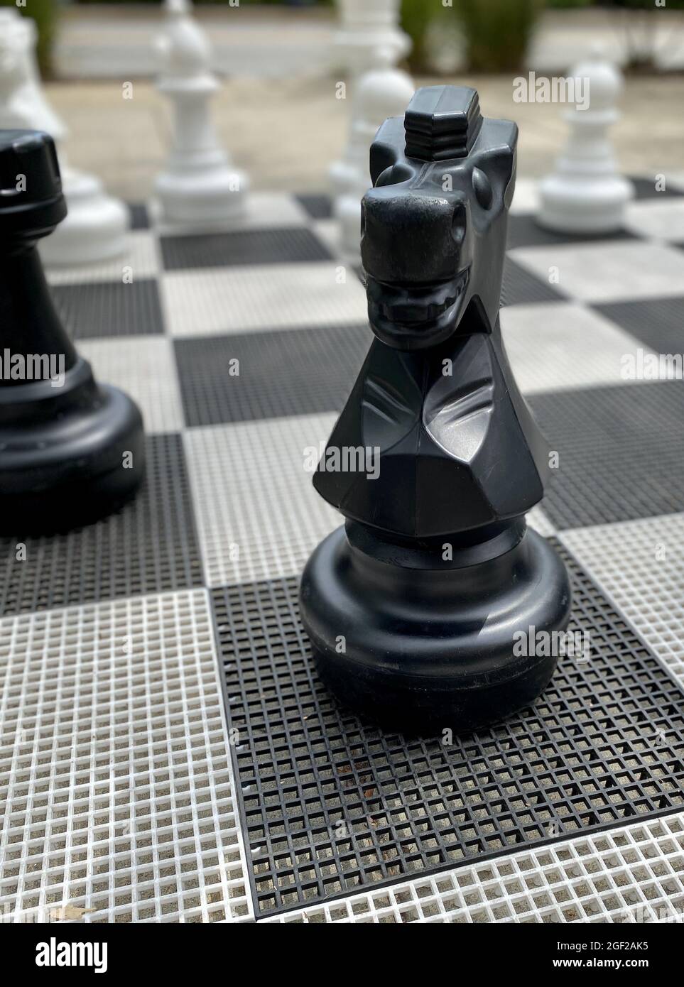 High-angle shot of a giant outdoor chess game Stock Photo - Alamy