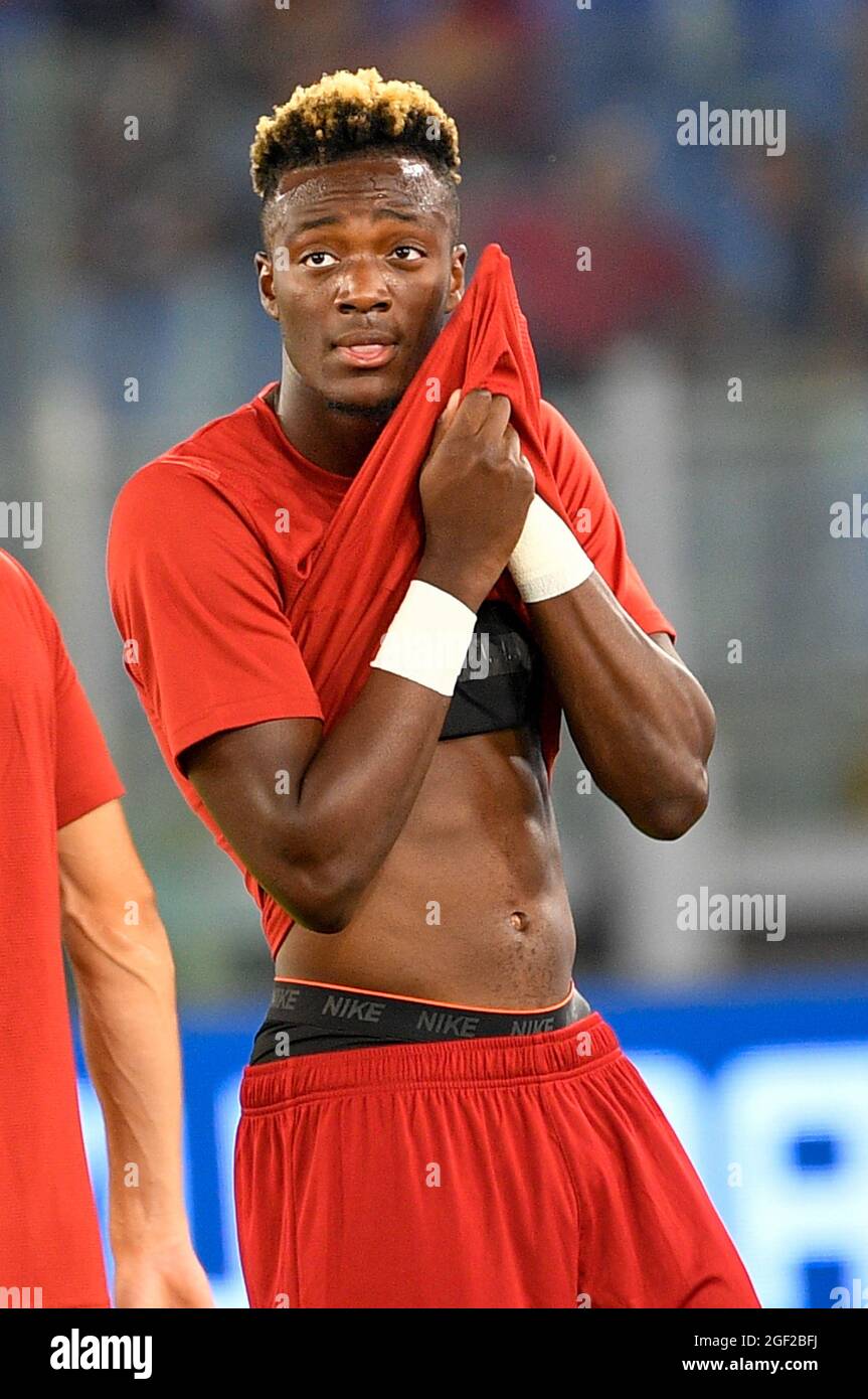 Tammy Abraham of AS Roma seen in action during the Italian Football ...