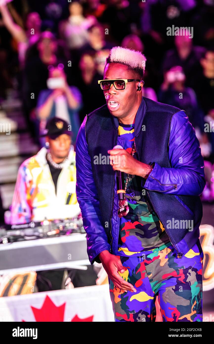 Edmonton, Canada. 22nd Aug, 2021. Canadian rapper Jason Drew Harrow ...