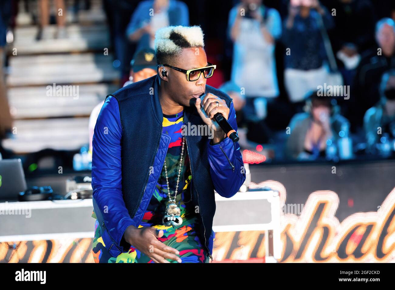 Edmonton, Canada. 22nd Aug, 2021. Canadian rapper Jason Drew Harrow ...