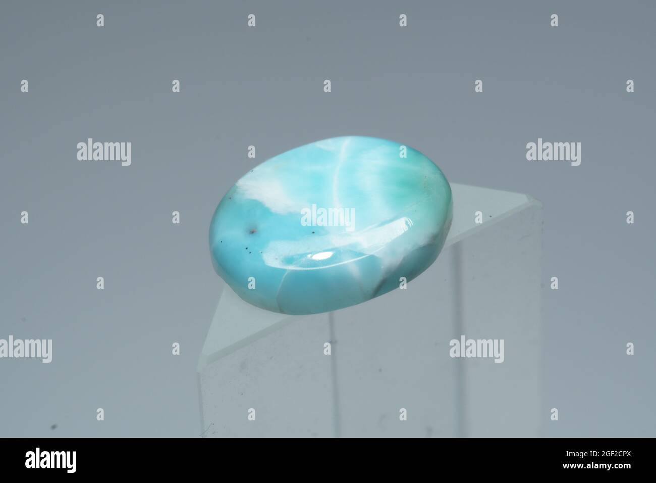 Natural larimar stone on white background Stock Photo - Alamy