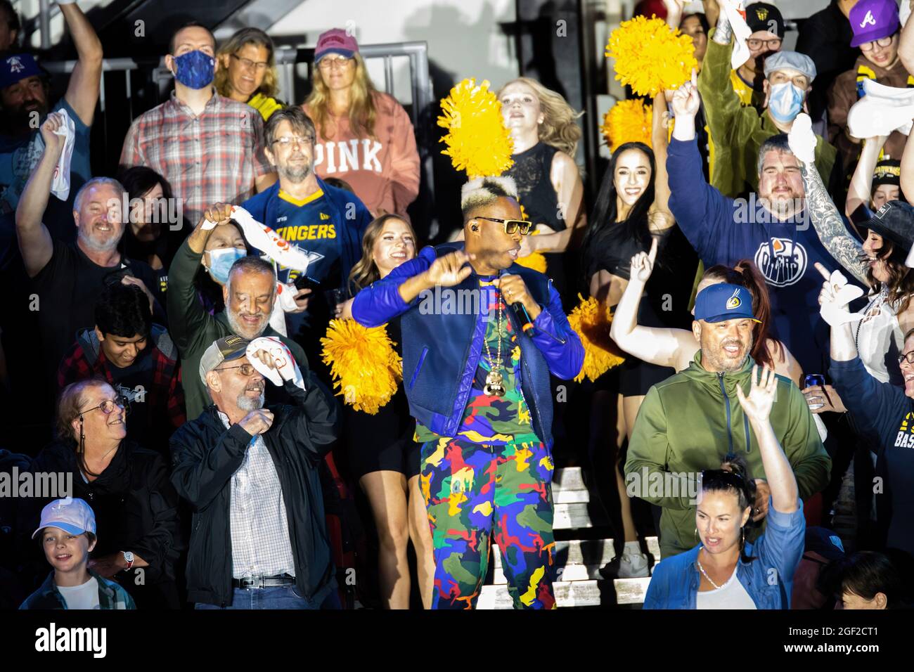 Edmonton, Canada. 22nd Aug, 2021. Canadian rapper Jason Drew Harrow ...