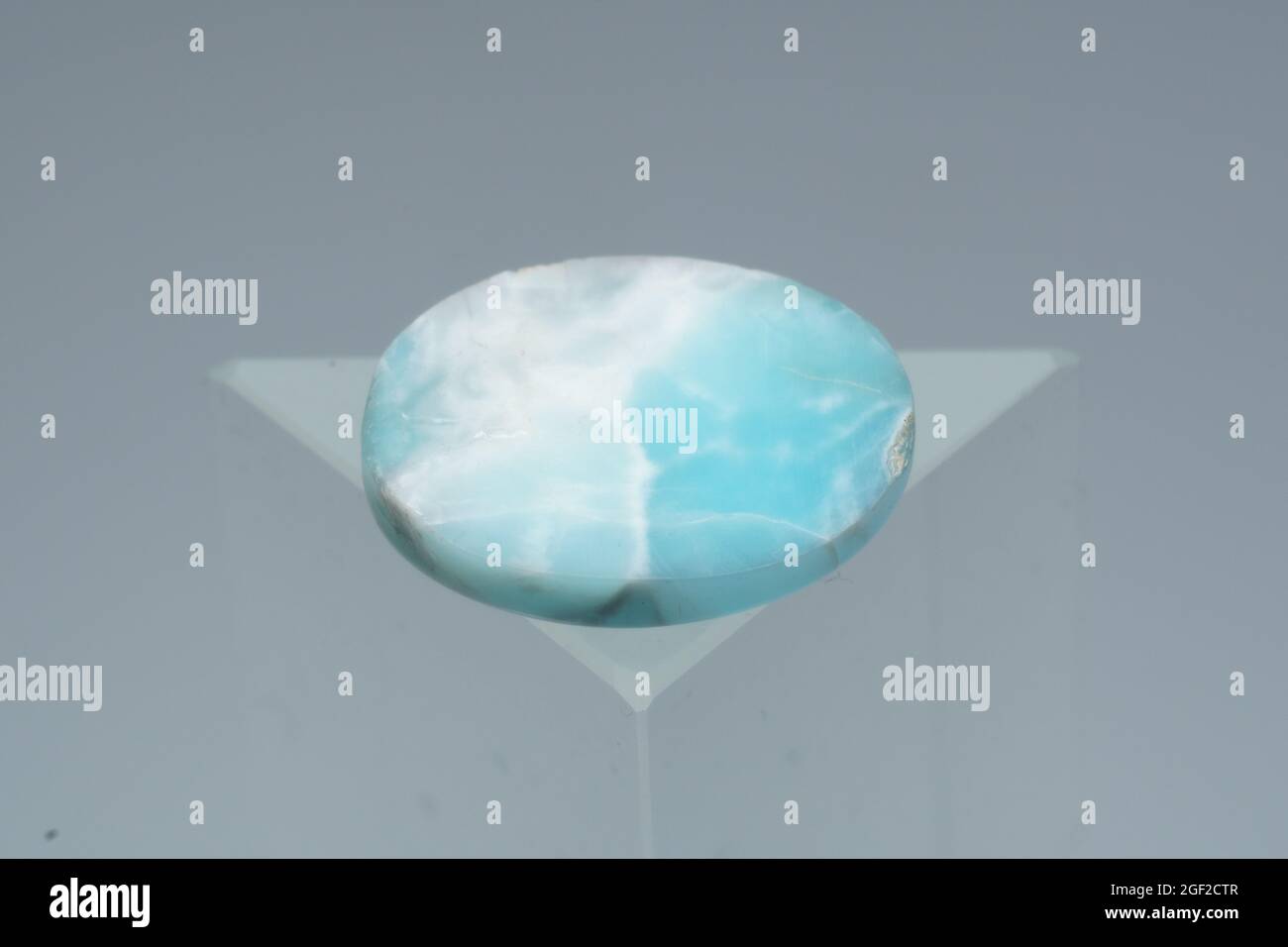 Natural larimar stone on white background Stock Photo - Alamy
