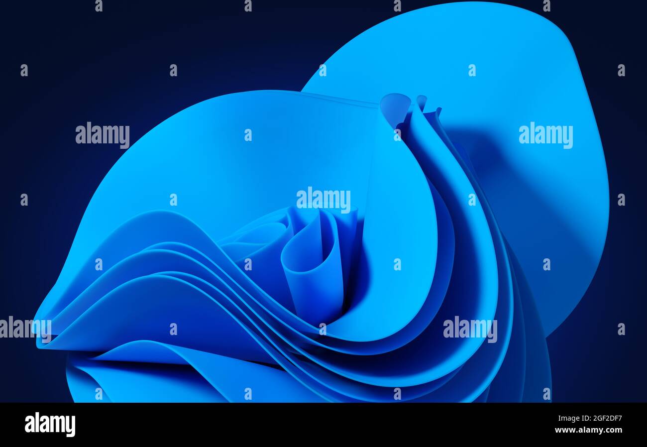 Abstract modern minimal background with folded fabric, blue cloth Stock ...