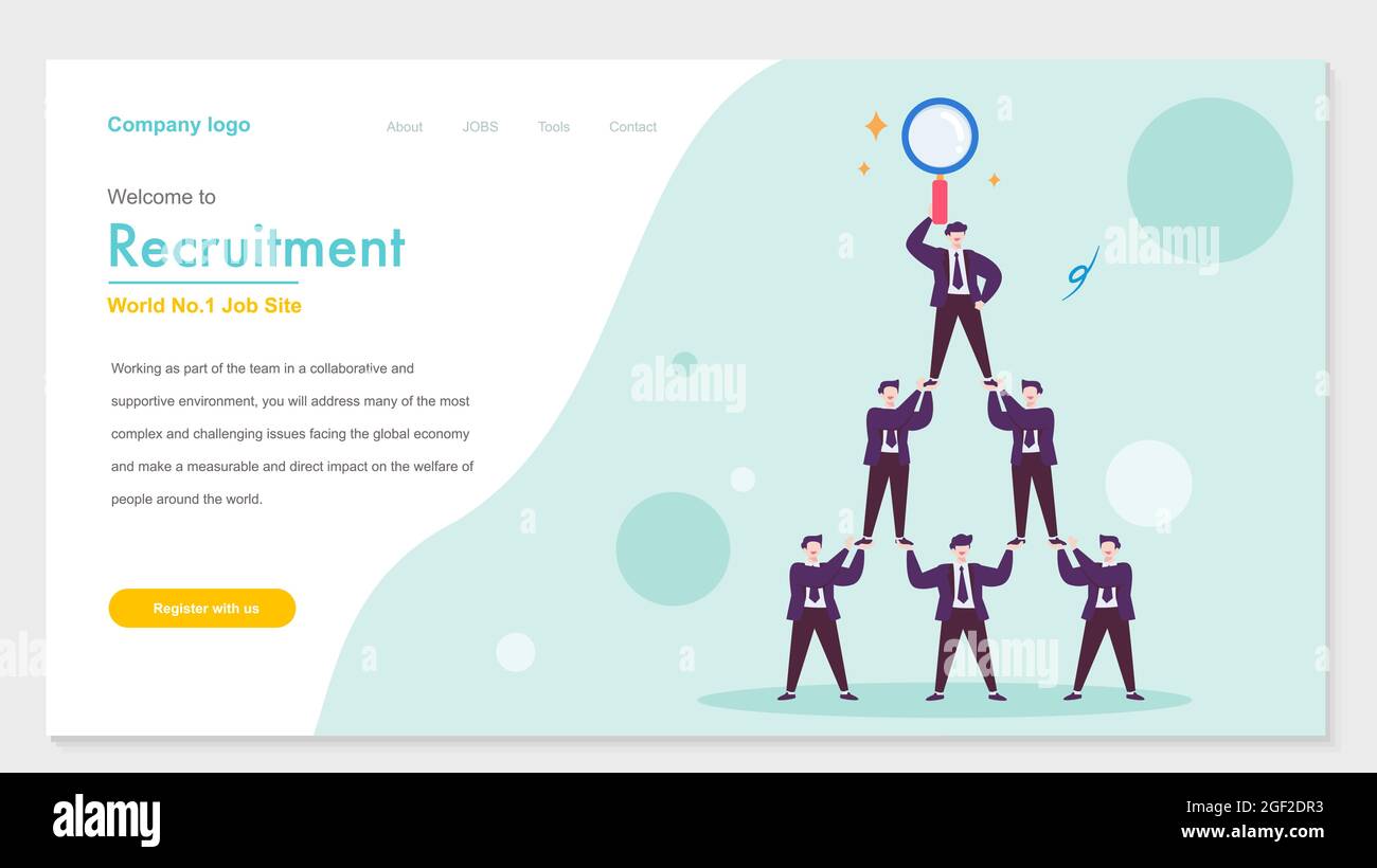 Successful dream team flat 3d isometric business concept web vector ...