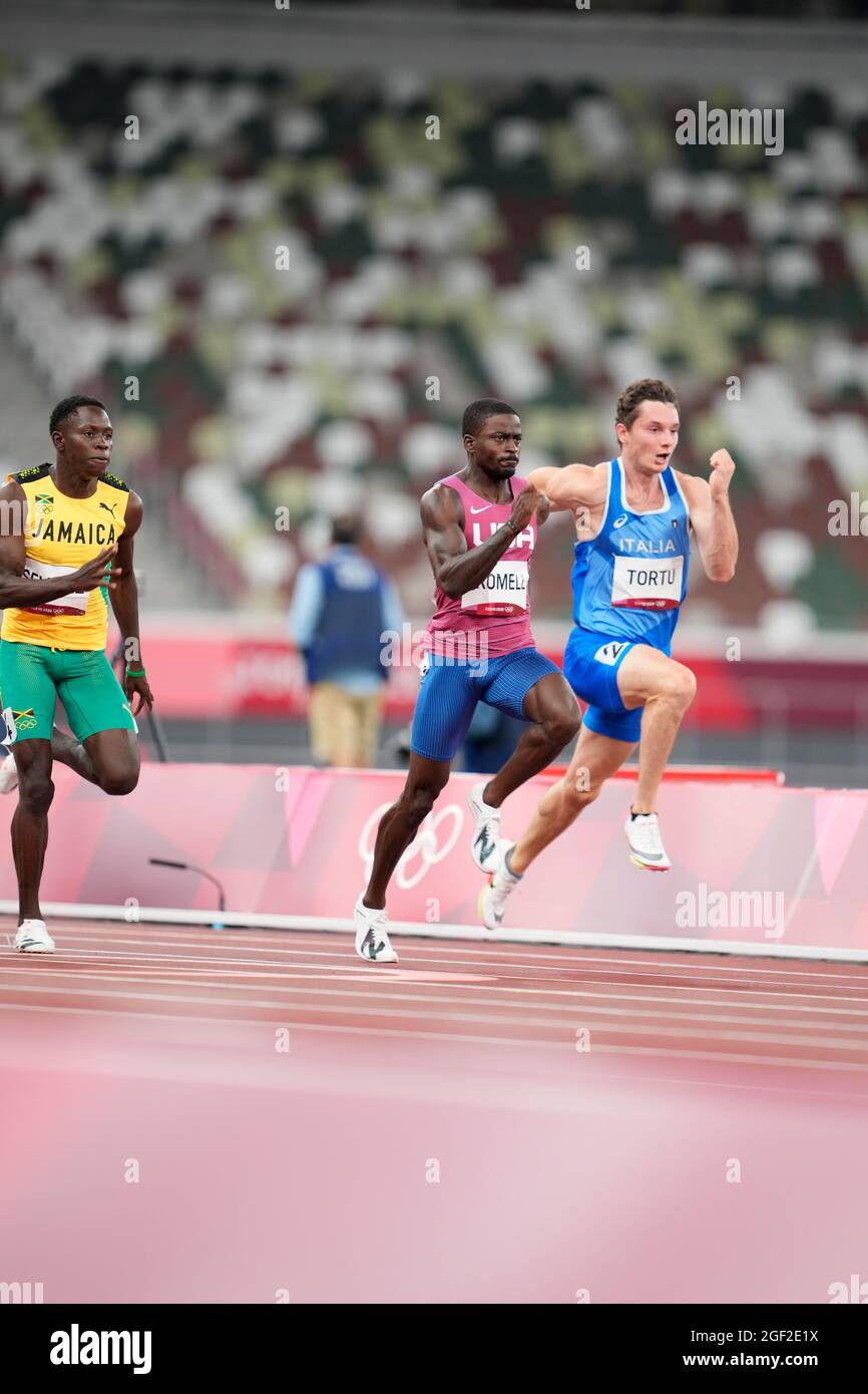 100 meters olympics 2020 tokyo hi-res stock photography and images - Alamy