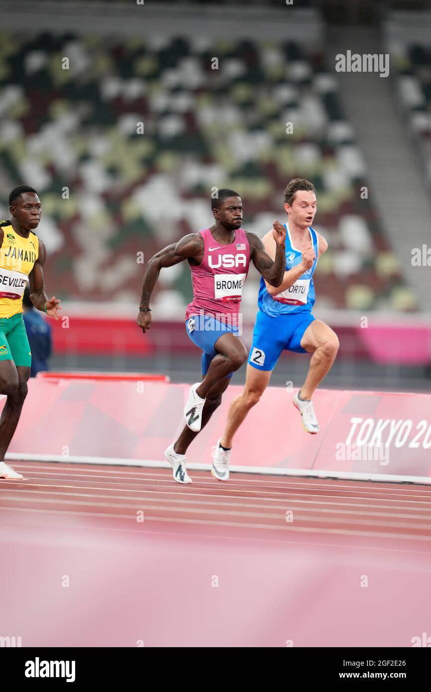 100 meters olympics 2020 tokyo hi-res stock photography and images - Alamy