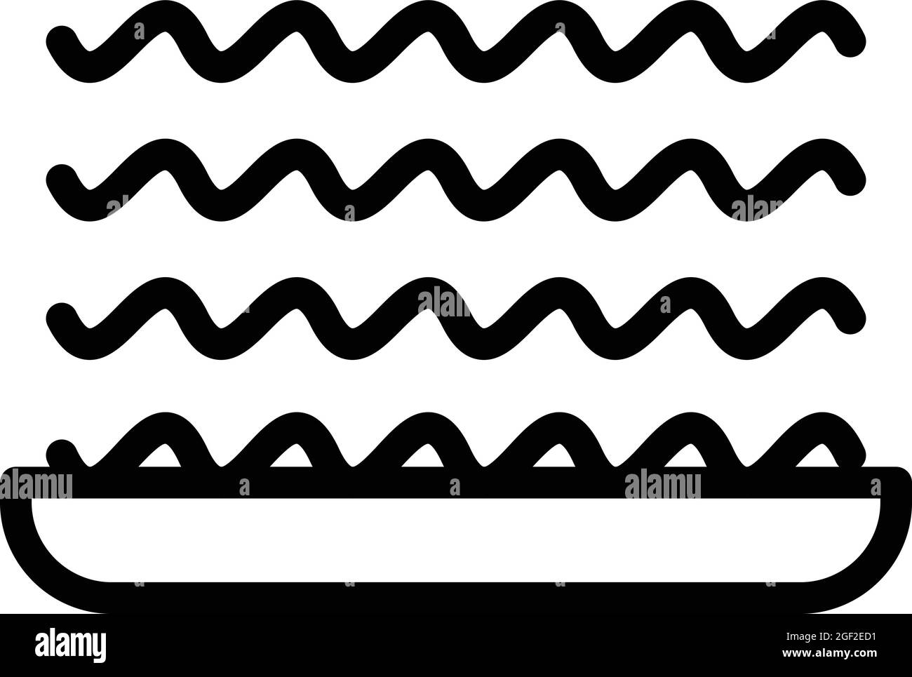 Spaghetti lasagna icon outline vector. Lasagne pasta. Italian food ...
