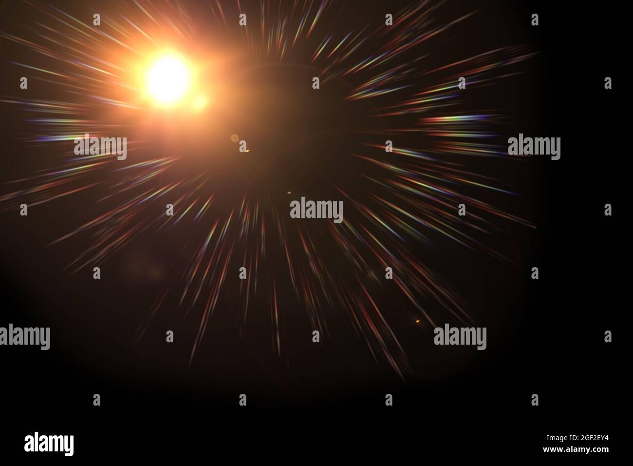 Abstract blurred colorful lens flare bokeh on black Stock Photo - Alamy