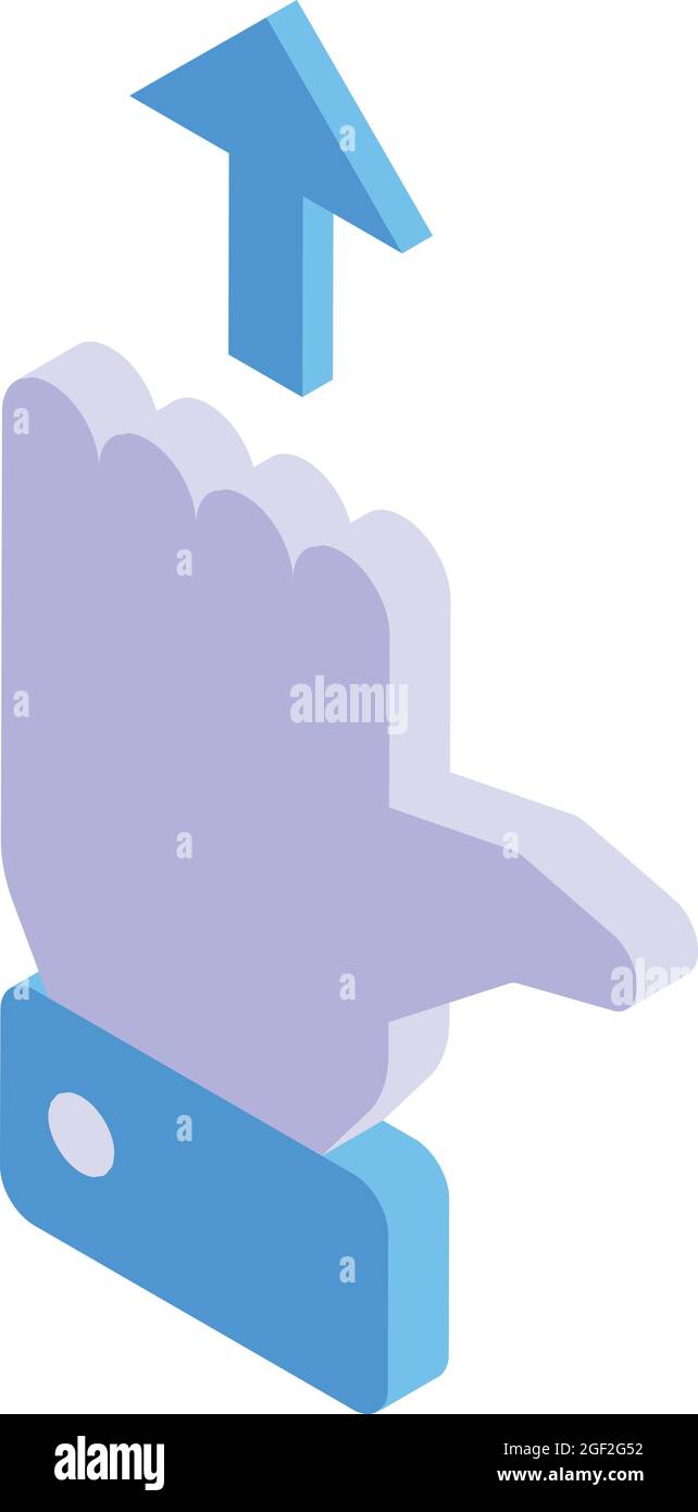 Thumb up icon isometric vector. Finger hand. Good pictogram Stock ...