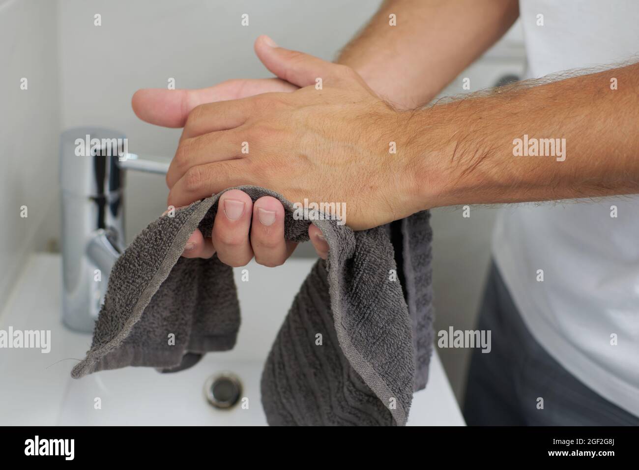 Hand drying hi-res stock photography and images - Alamy