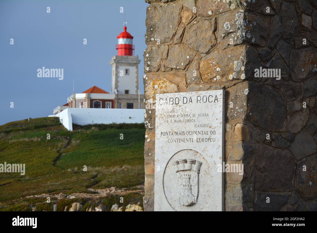 Cabo da Roca, Portugal - 4 July, 2021: Cabo da Roca monument cross ...