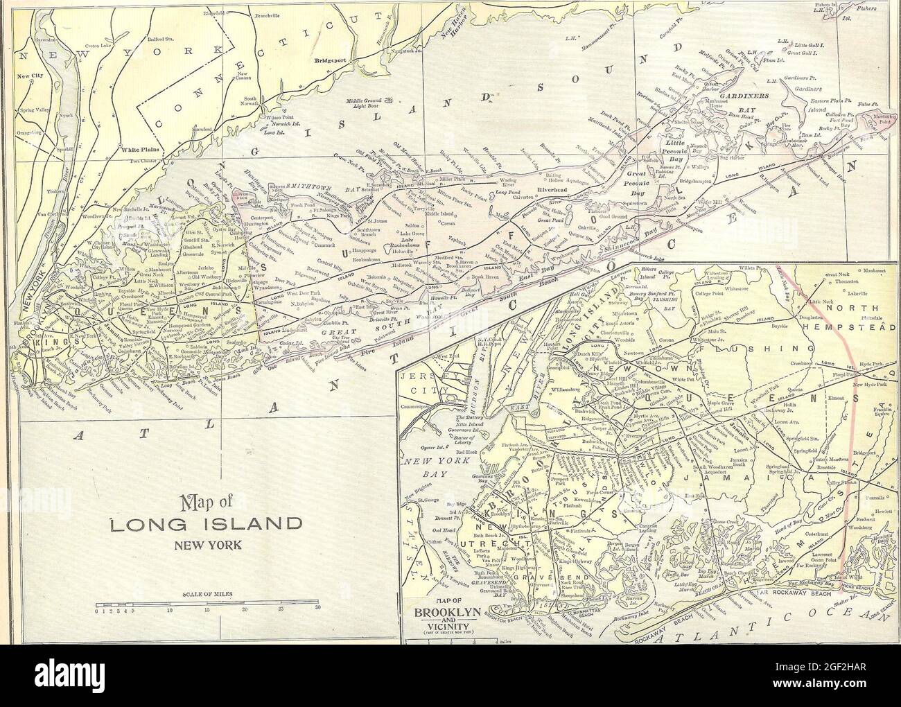 Map of long island hi-res stock photography and images - Alamy