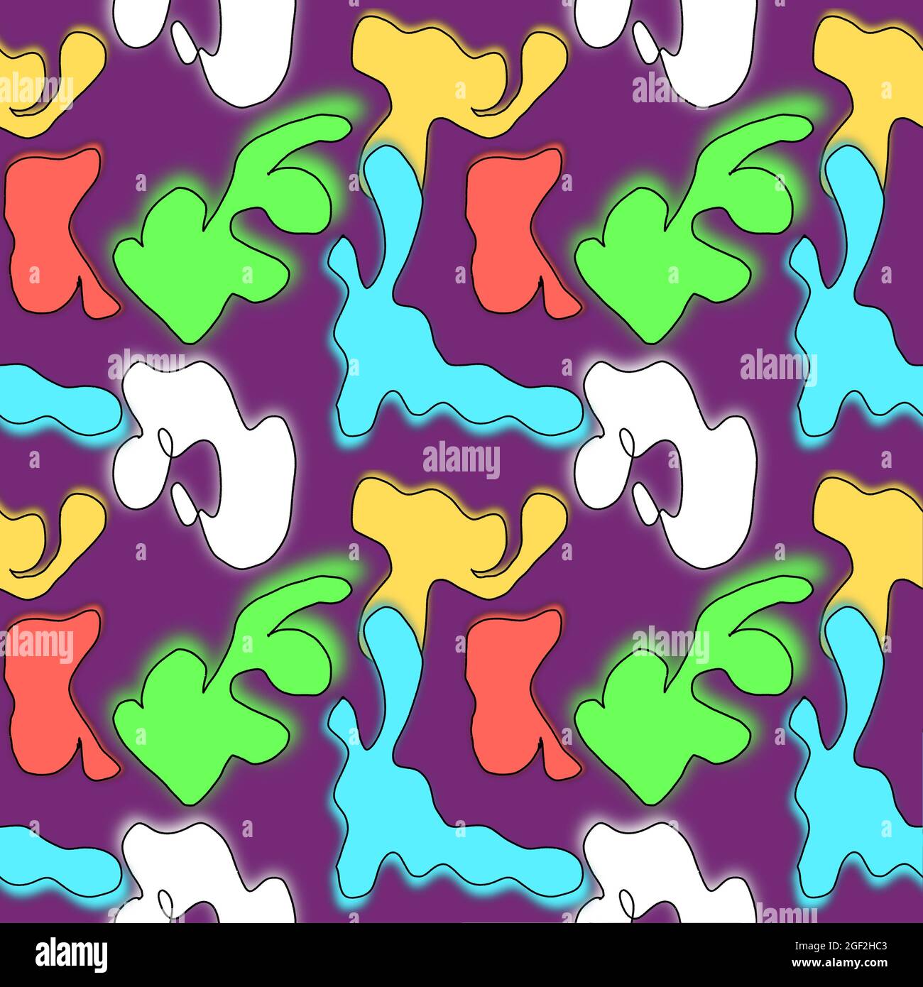 Seamless pattern with a cute colorful. Cute colorful draw, hand draw ...