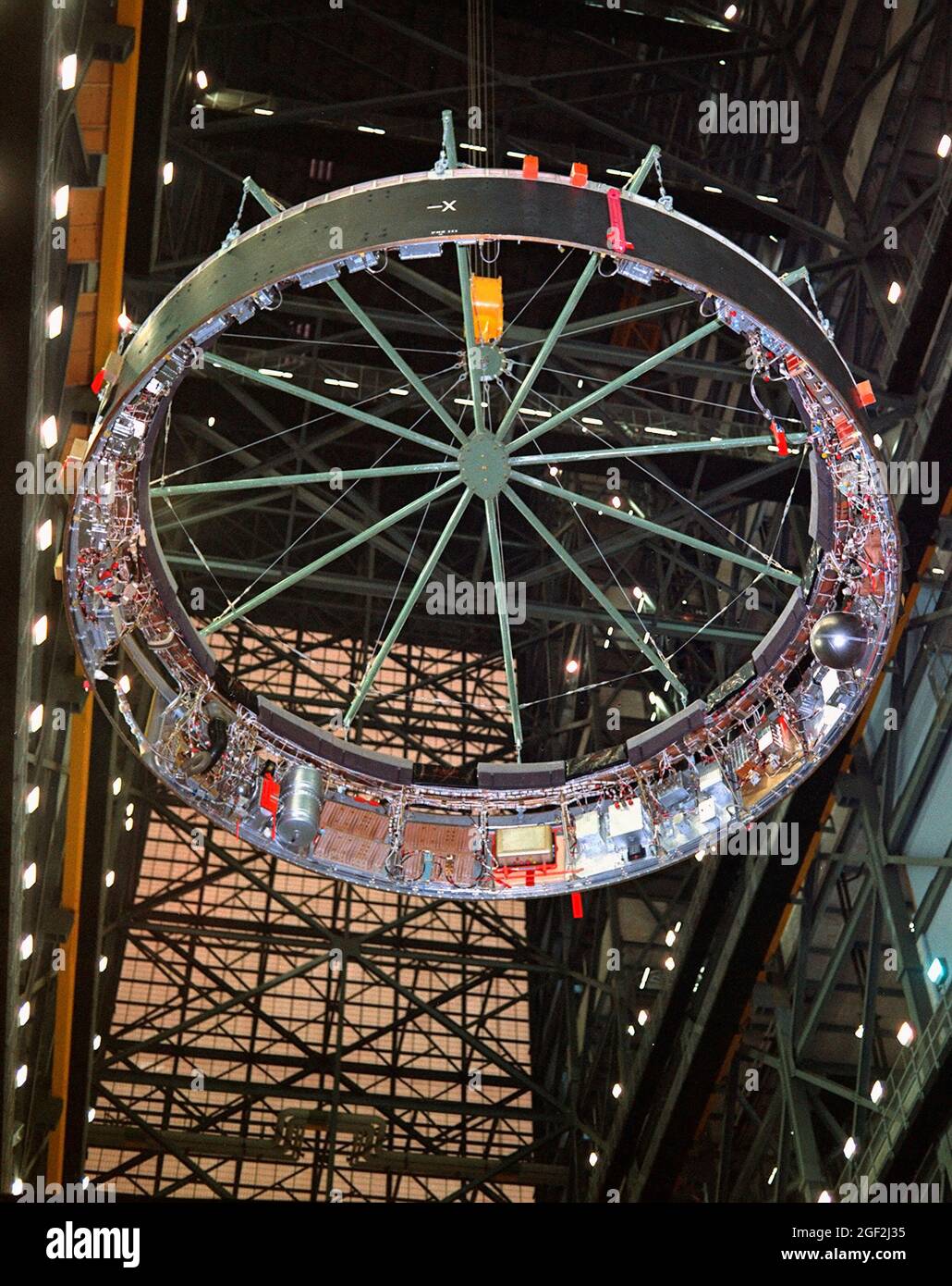 ERECTION AND MATING OF S-IV-B STAGE TO SATURN APOLLO 501, VAB. This ...