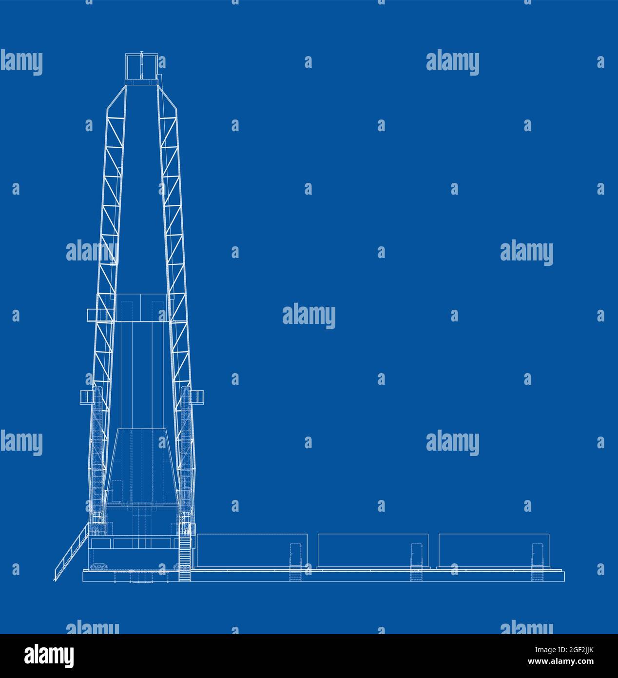 Oil rig. Orthography vector Stock Vector Image & Art - Alamy