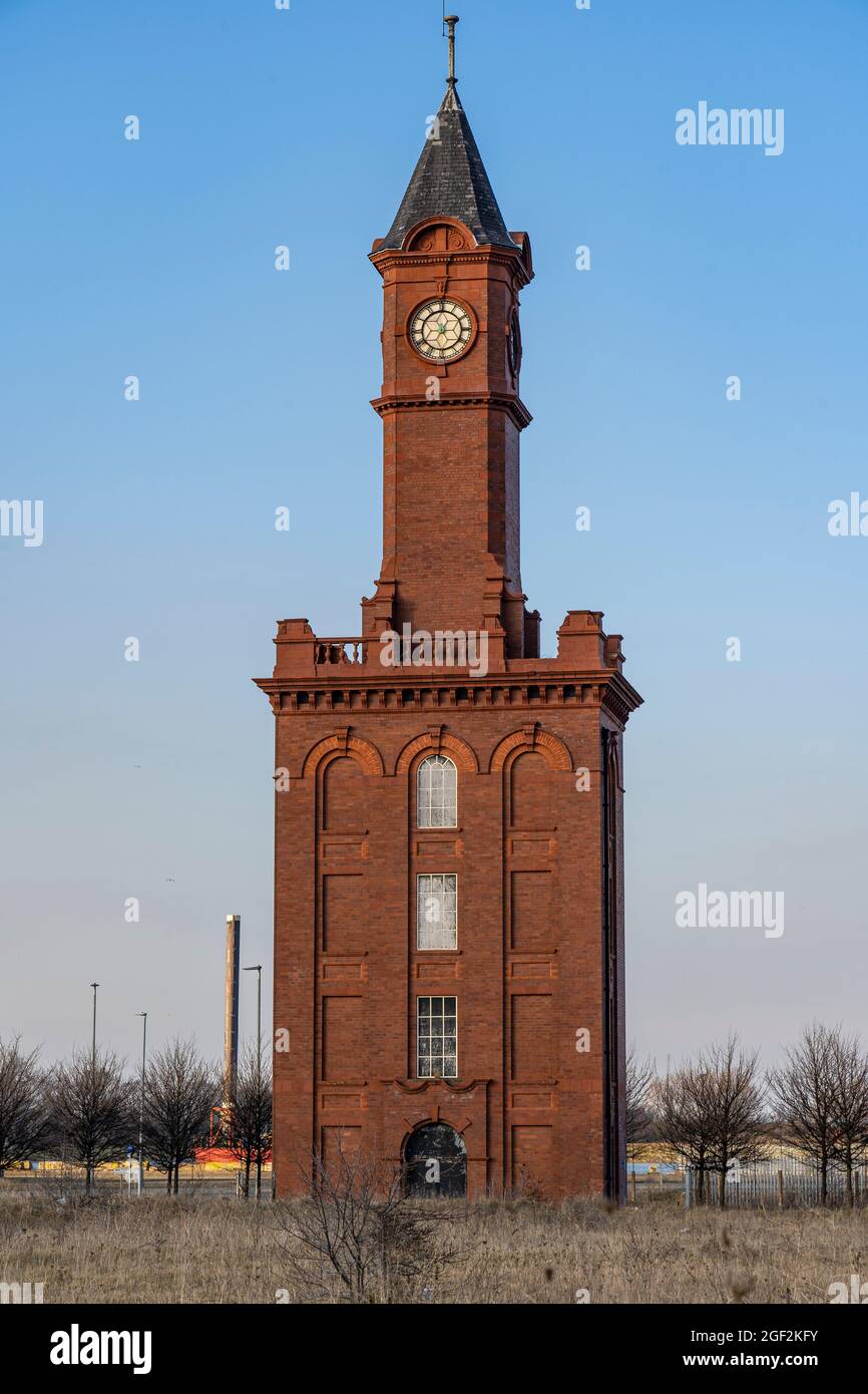 middle haven clock tower at middlesbrough, north yorkshire, uk Stock ...