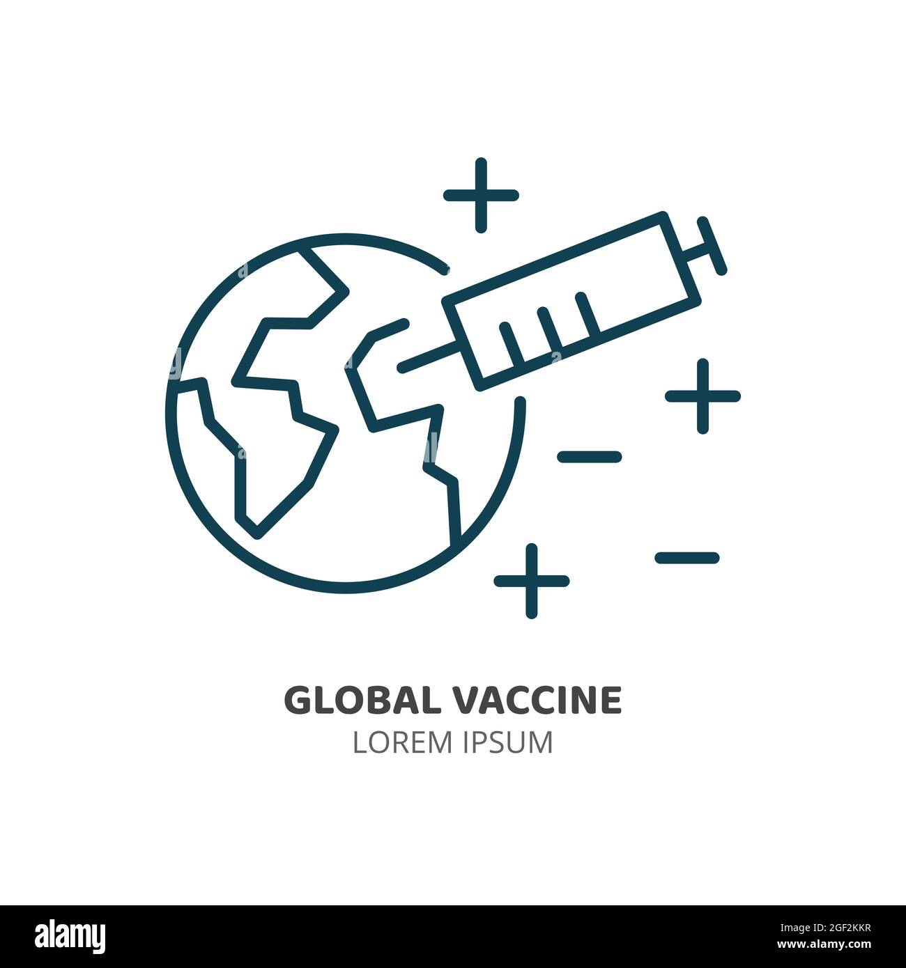 Vaccination and immunization logo icon. Symbol isolated Stock Vector ...