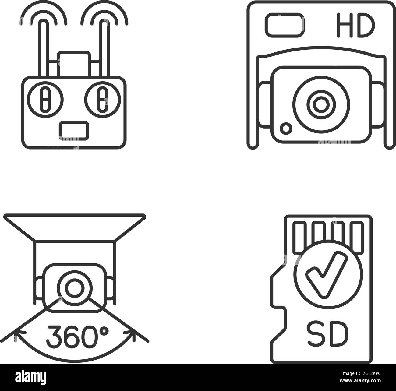 Effective drone use linear manual label icons set Stock Vector Image & Art - Alamy