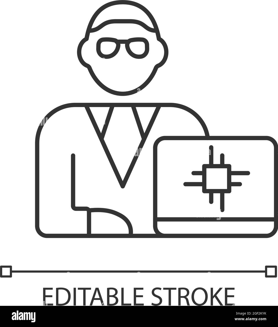 Chief technology officer RGB linear icon Stock Vector Image & Art - Alamy