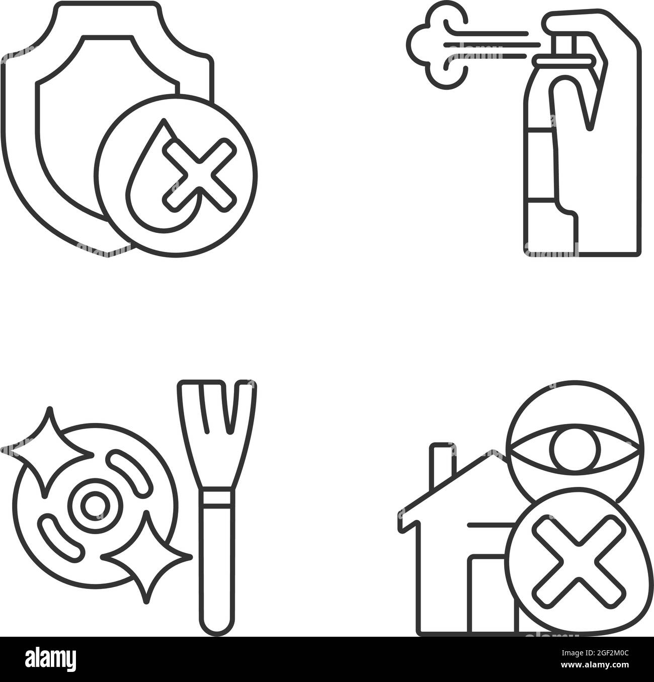 Drone guideline linear manual label icons set Stock Vector Image & Art - Alamy