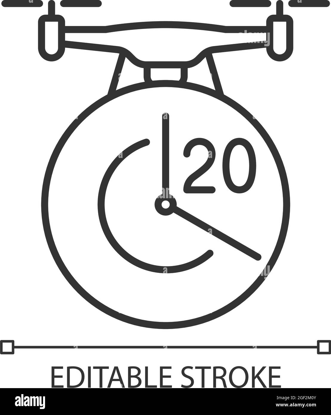 Maximum flight time linear manual label icon Stock Vector Image & Art ...