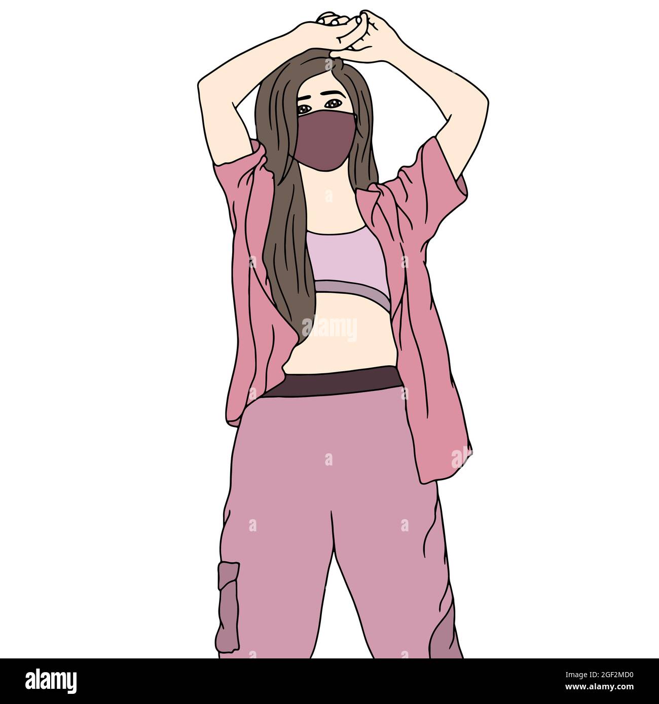 Female dancer dancing face mask hi-res stock photography and images - Alamy