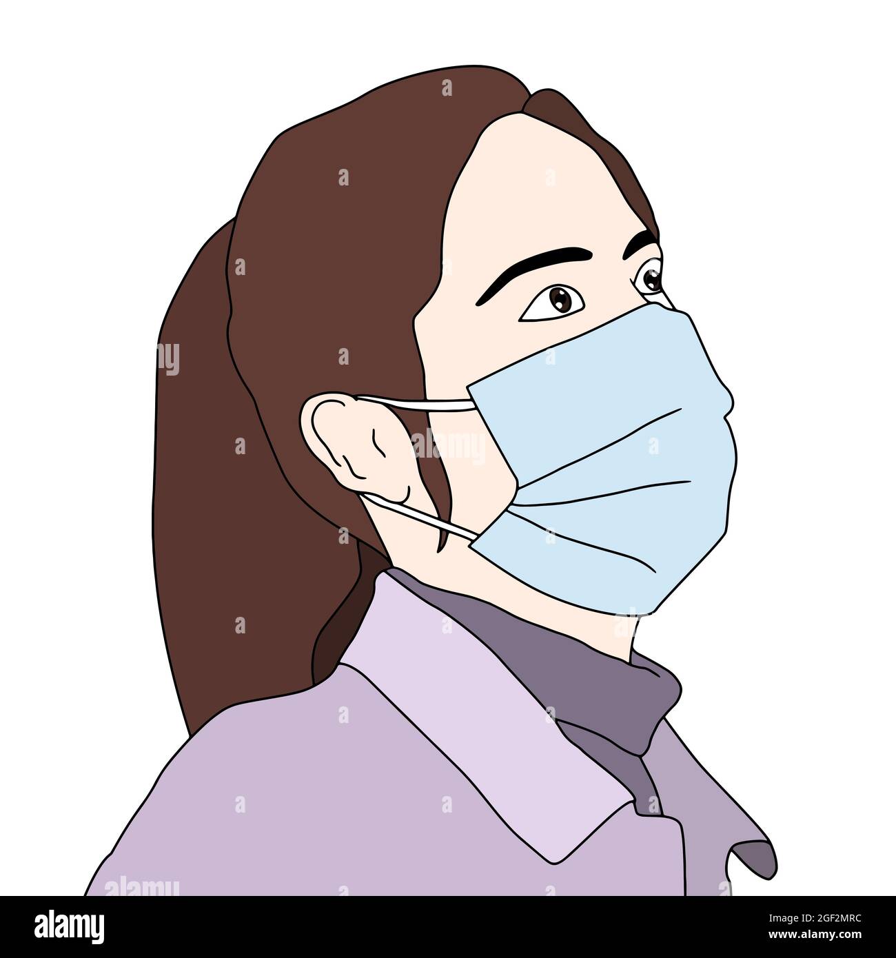 With mask character illustrations. Hand Drawn Vector Illustrations of ...