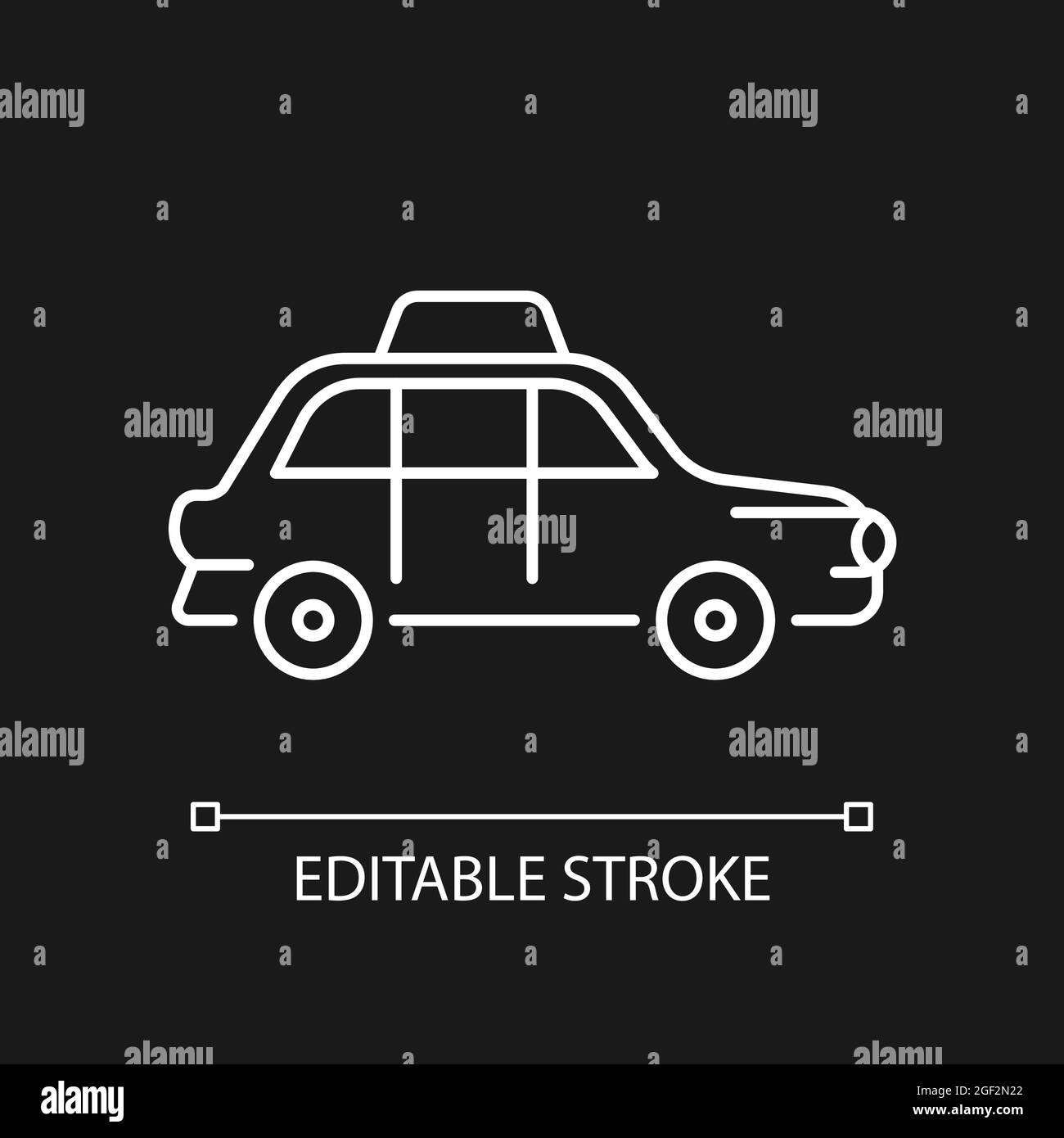 London cab white linear icon for dark theme Stock Vector Image & Art ...
