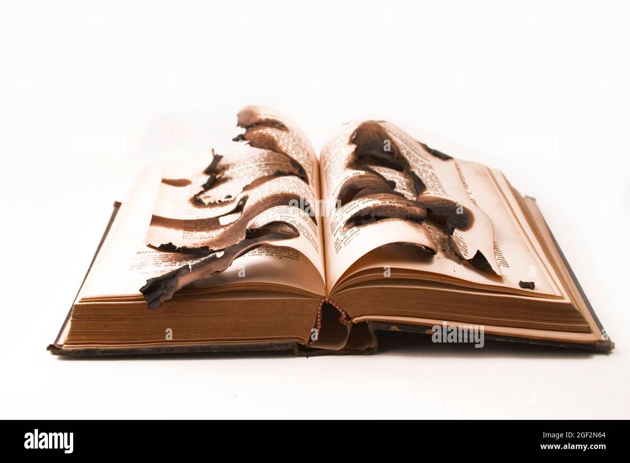 open burned book Stock Photo - Alamy