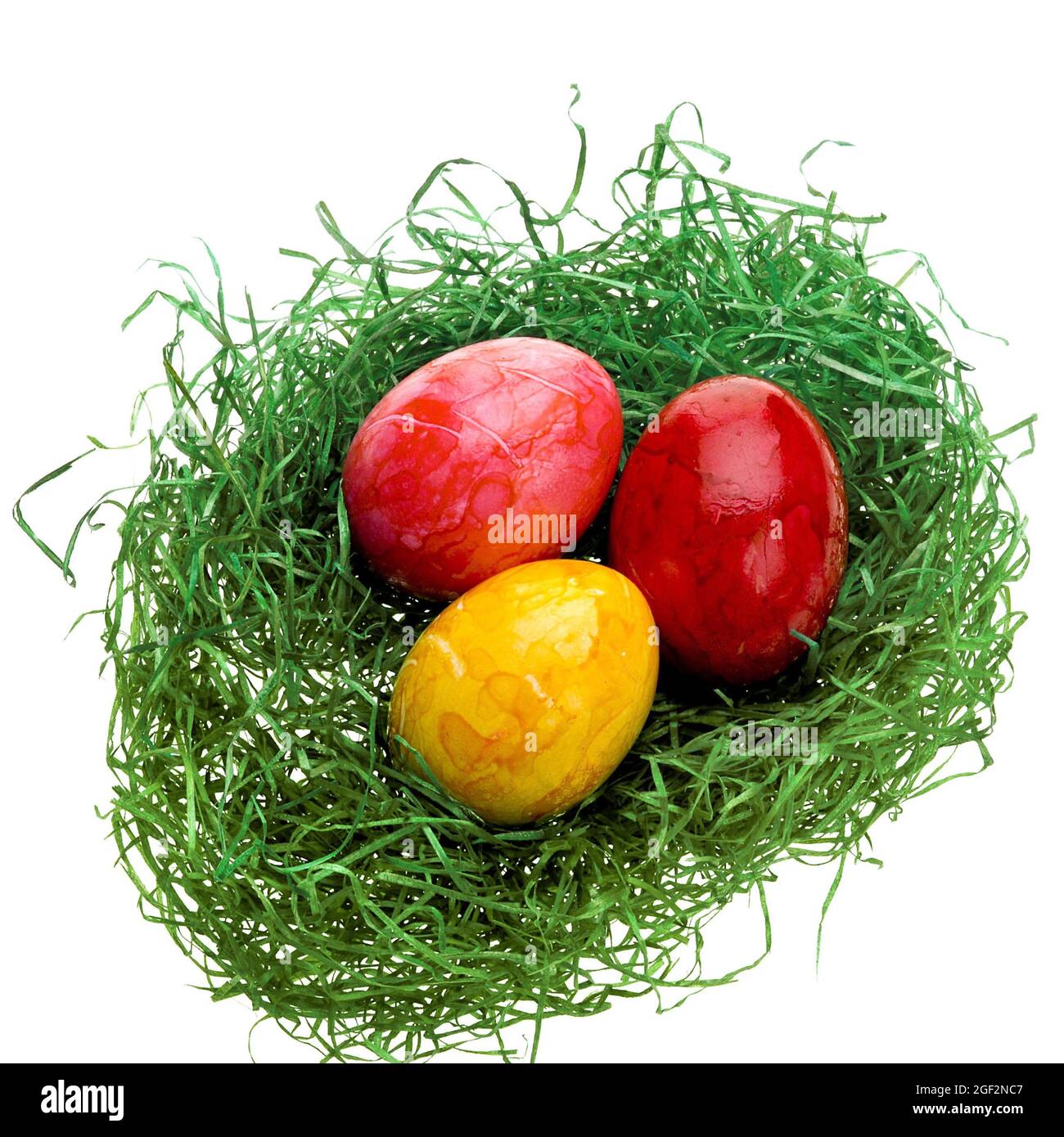 Easter nest with Easter eggs, Germany Stock Photo - Alamy