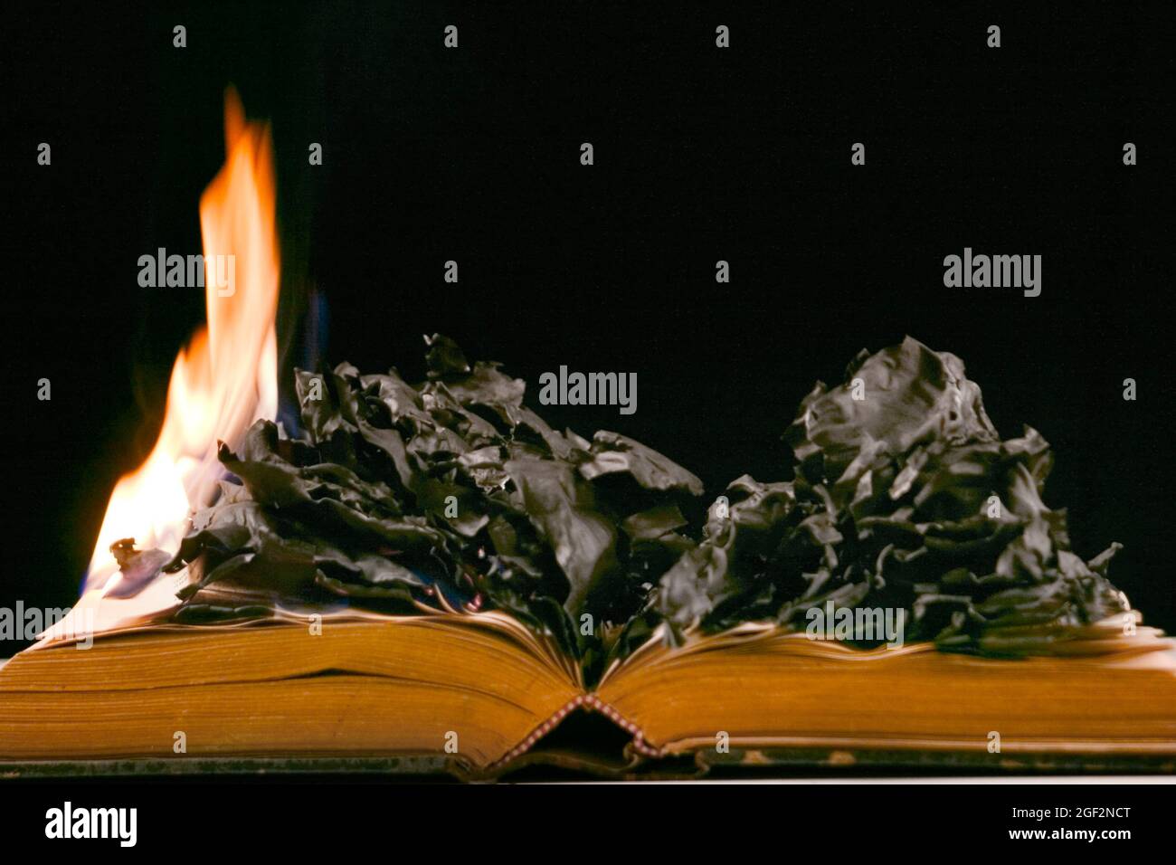 open burning book Stock Photo - Alamy