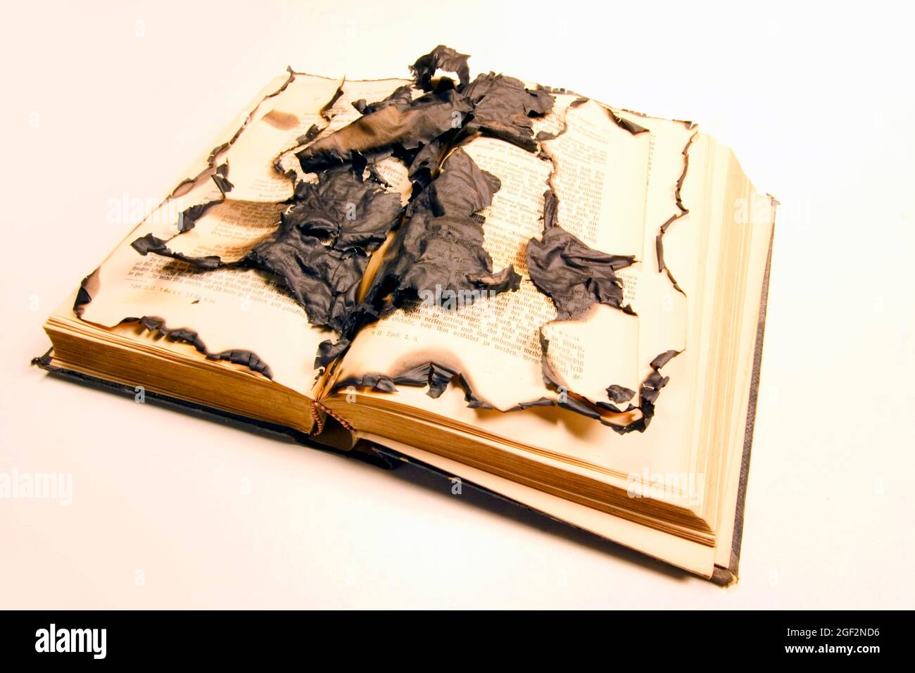 open burned book Stock Photo - Alamy