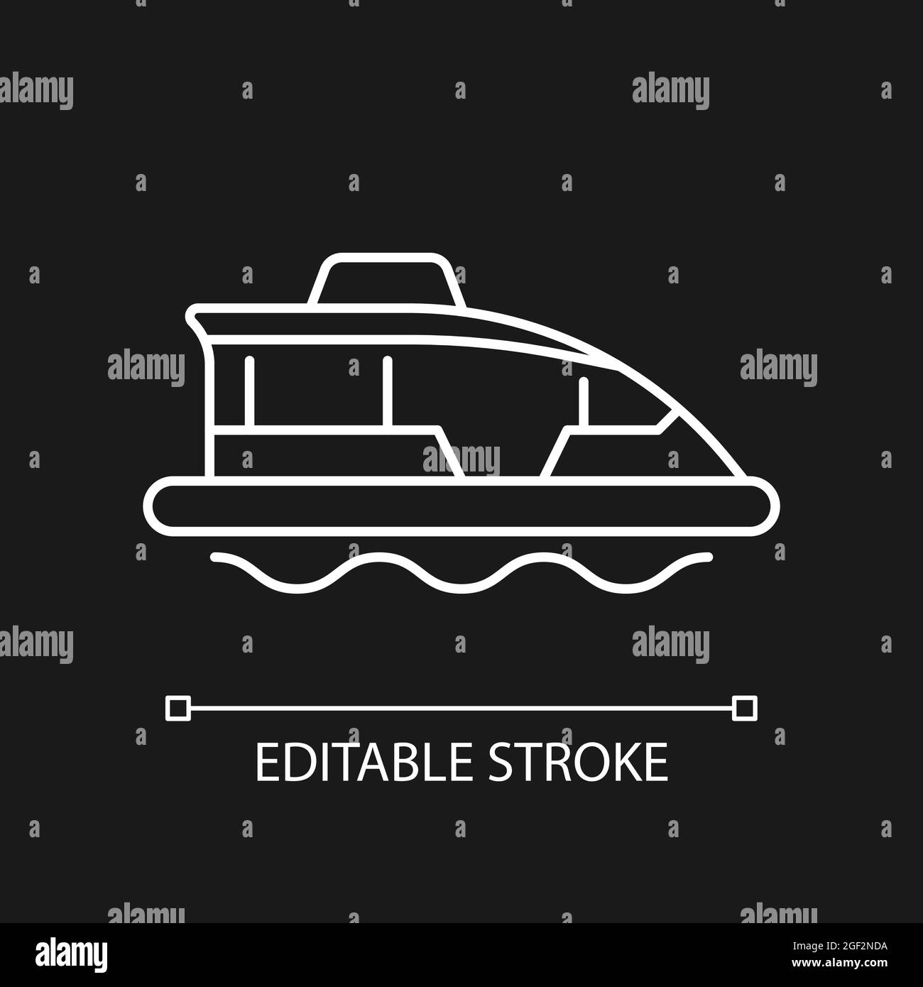 Water taxi white linear icon for dark theme Stock Vector Image & Art ...