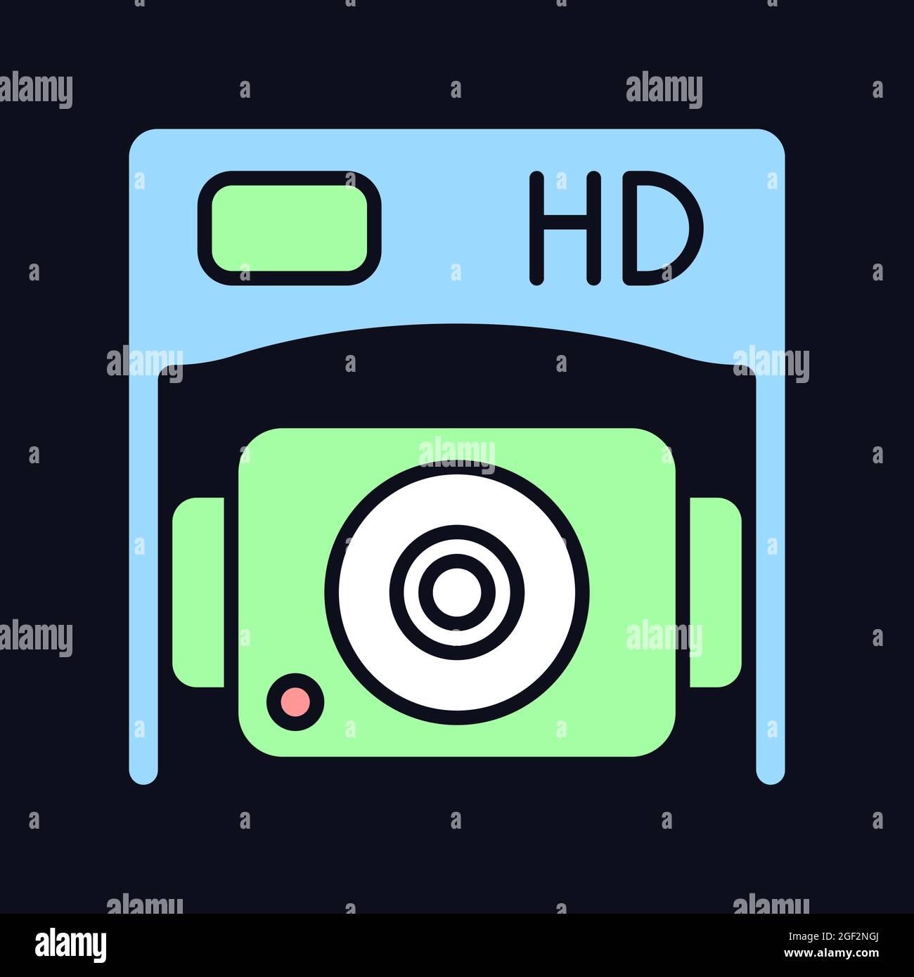 HD bottom camera RGB color manual label icon for dark theme Stock ...