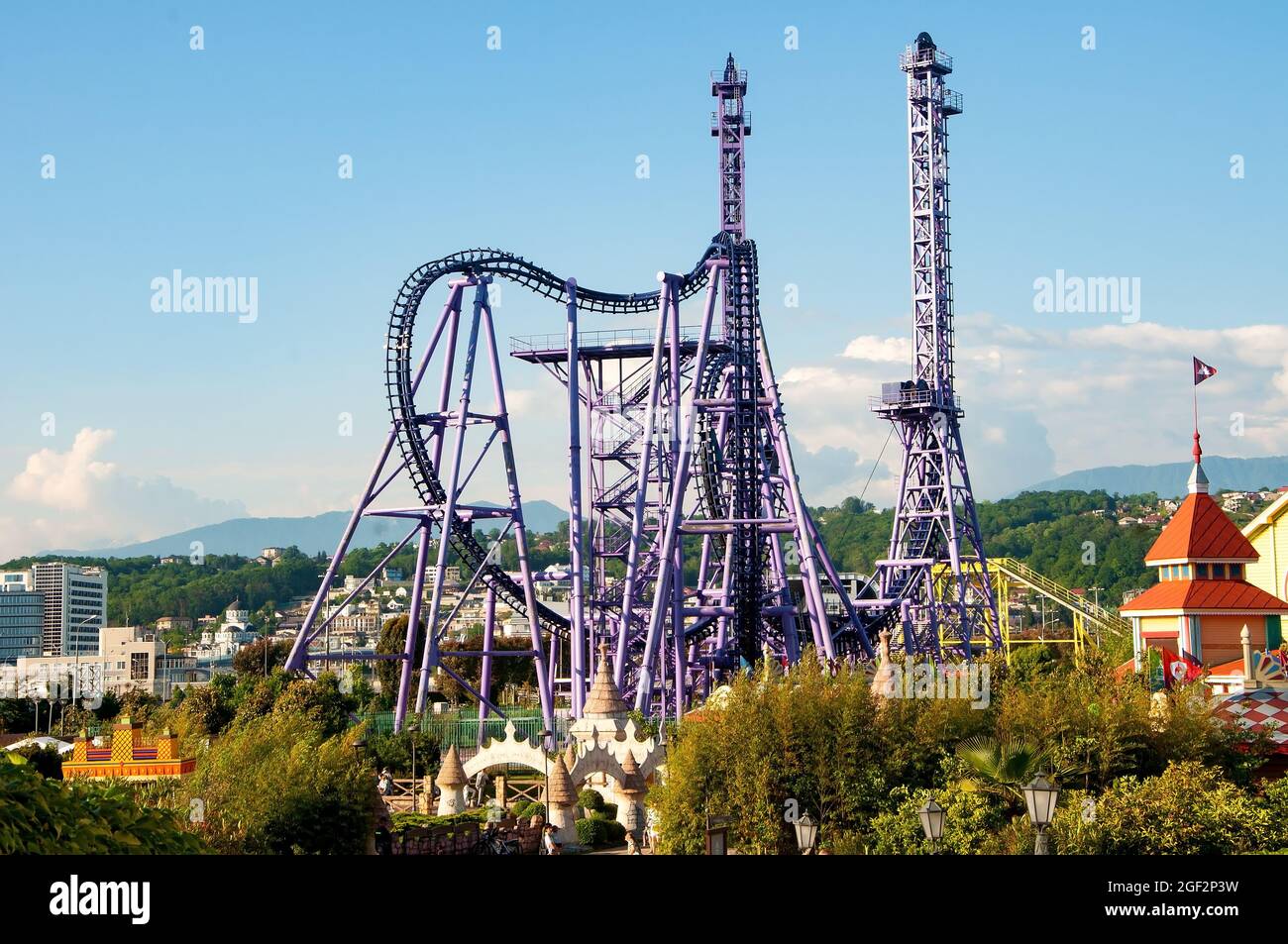 Sochi, Russia - June 1 , 2021: Sochi theme park with attractions Stock ...