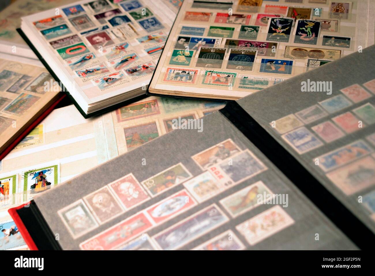stamp albums Stock Photo - Alamy